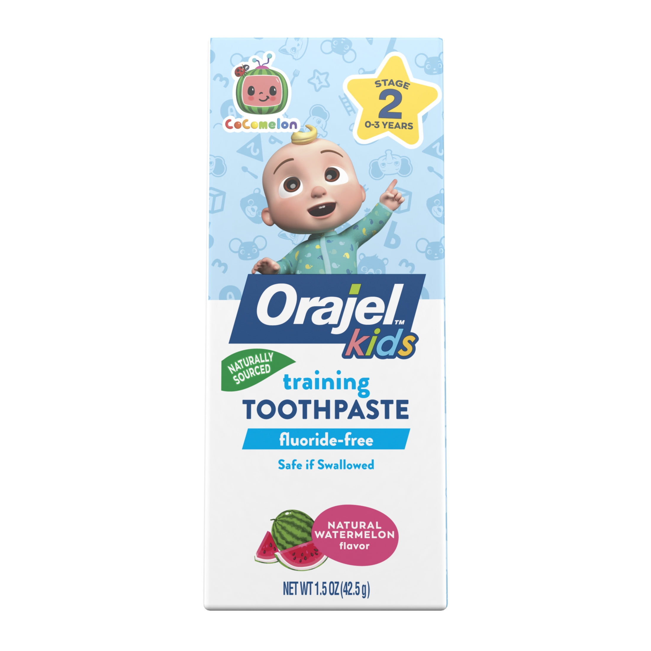 Orajel Kids CoComelon Baby Training Toothpaste, Fluoride-Free, Natural ...