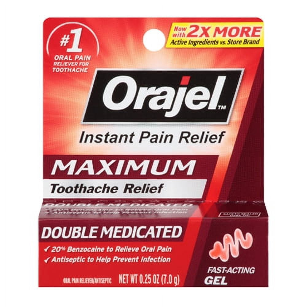 Orajel Maximum Strength Oral Pain Reliever - 0.25 Oz, 6 Pack - Walmart.com