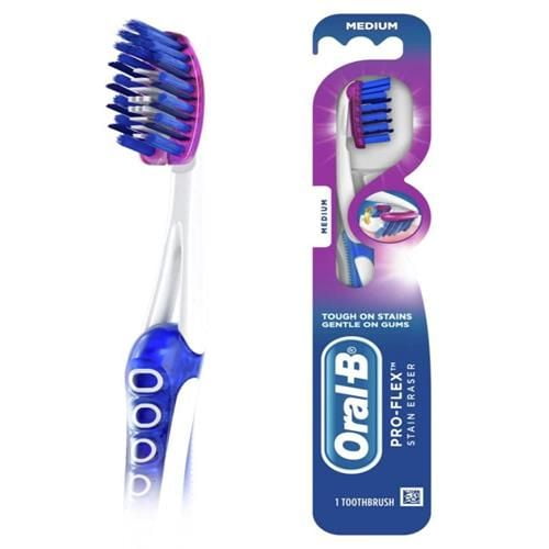 Oral-B 3D White Pro-Flex Stain Eraser Toothbrush, Medium, 1 Count ...