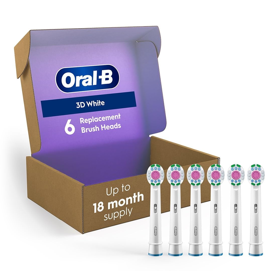 Oral-B Genuine Replacement Brush Heads, 3D White, Refills For Oral-B ...
