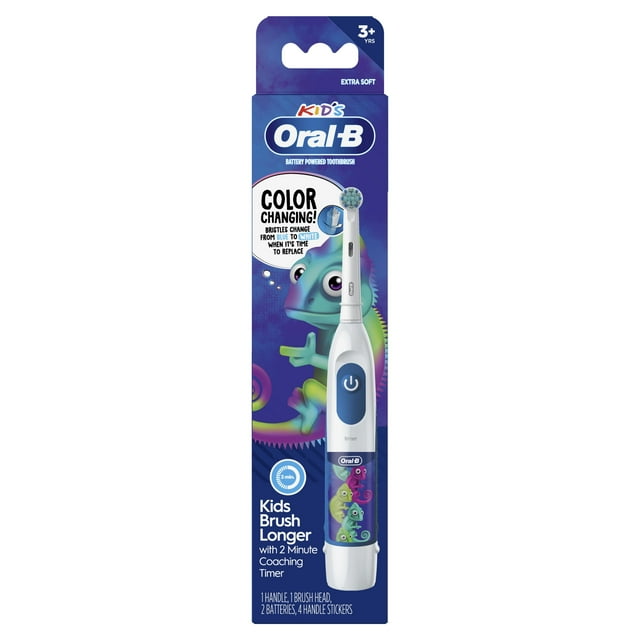 Oral-B Battery Powered Kids Toothbrush with Color Changing Compact ...