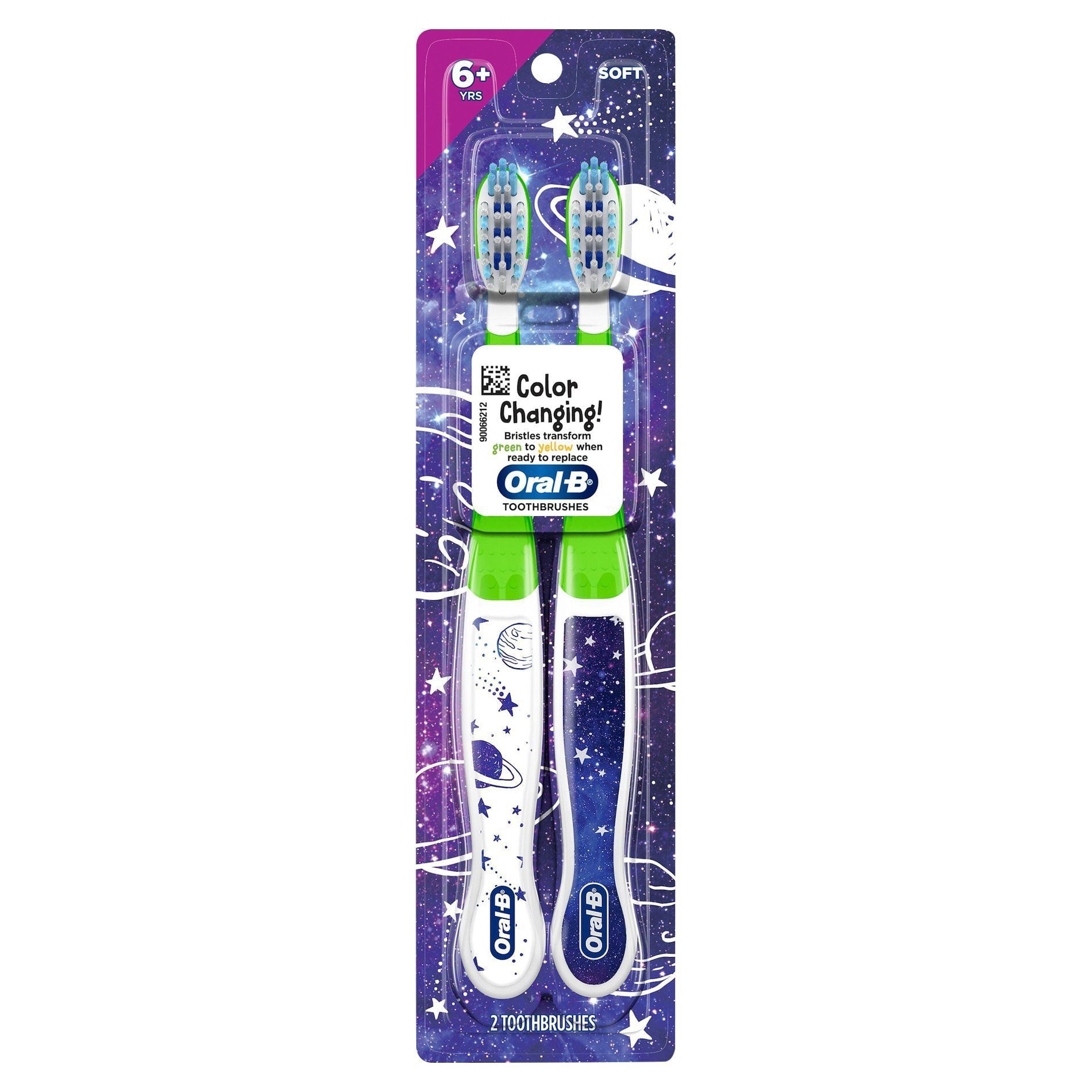 Oral-B Color Changing Soft Toothbrushes - 2 ct - Walmart.com
