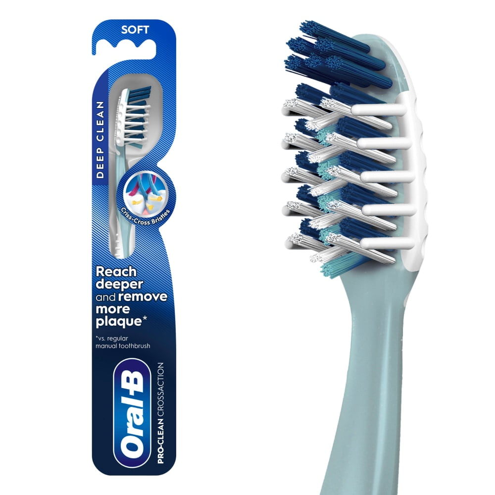 Oral-B CrossAction All In One Deep Plaque Removal Toothbrush, 1 ct ...