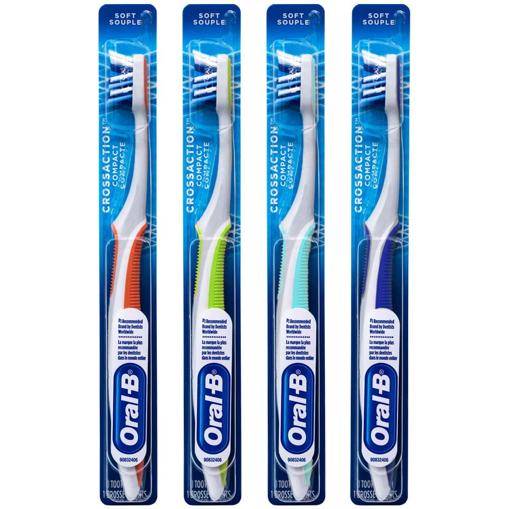 Oral-B CrossAction Compact Toothbrush, Soft Bristles, 100% Better Reach ...