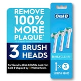 Oral-B, Toothbrush Heads, Daily Clean, 3 ct, Soft Bristles - Walmart.com