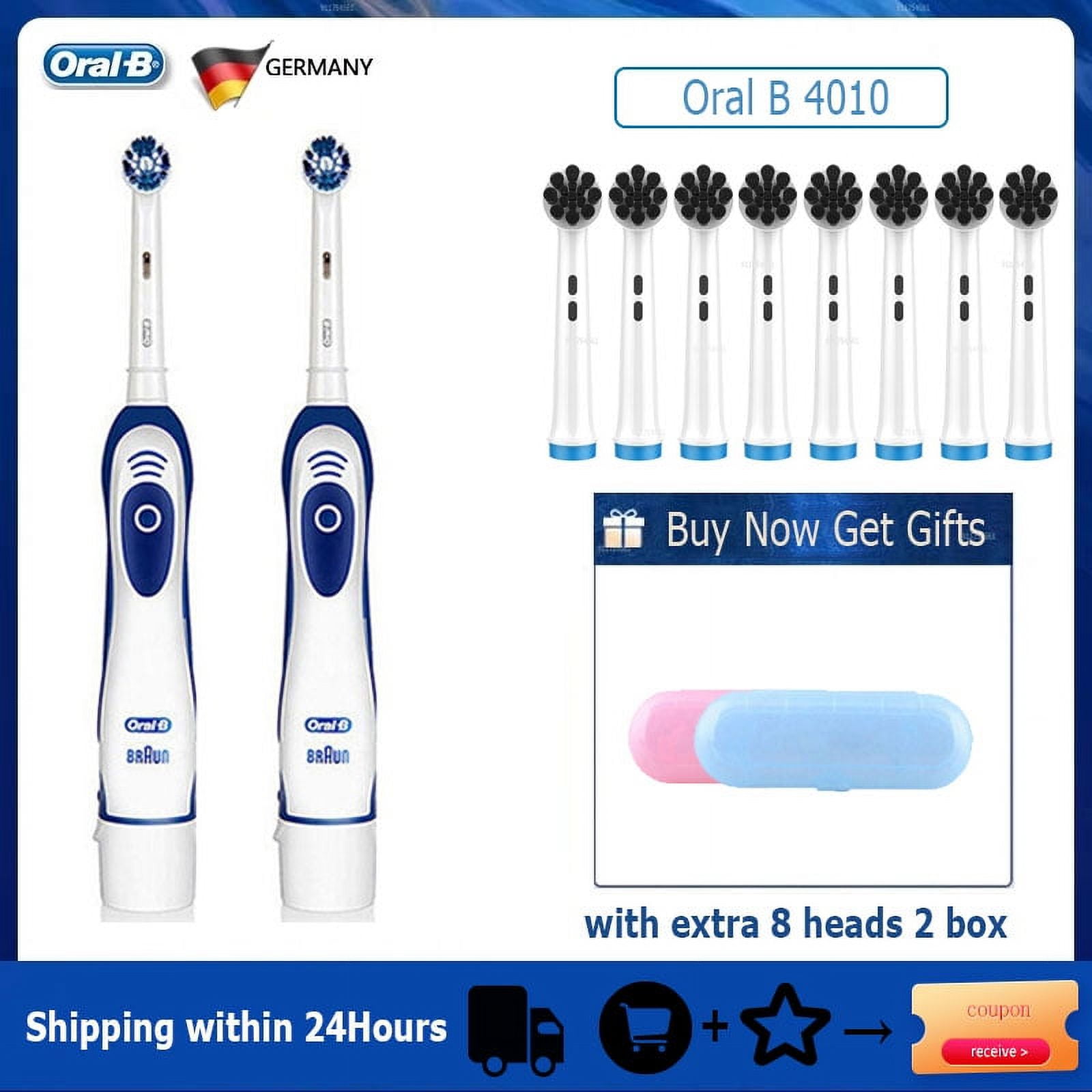 Oral B Electric Toothbrush 5010 4010 Battery Powered Rotation Clean ...