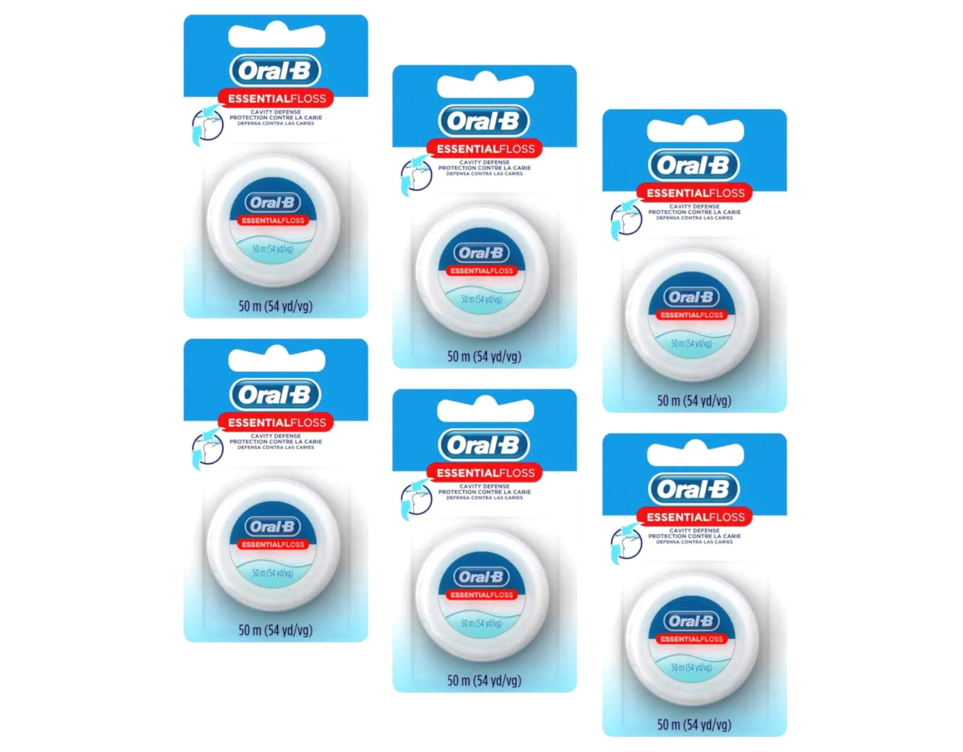 Oral-B EssentialFloss Waxed 54 Yards (Pack of 6) - Walmart.com