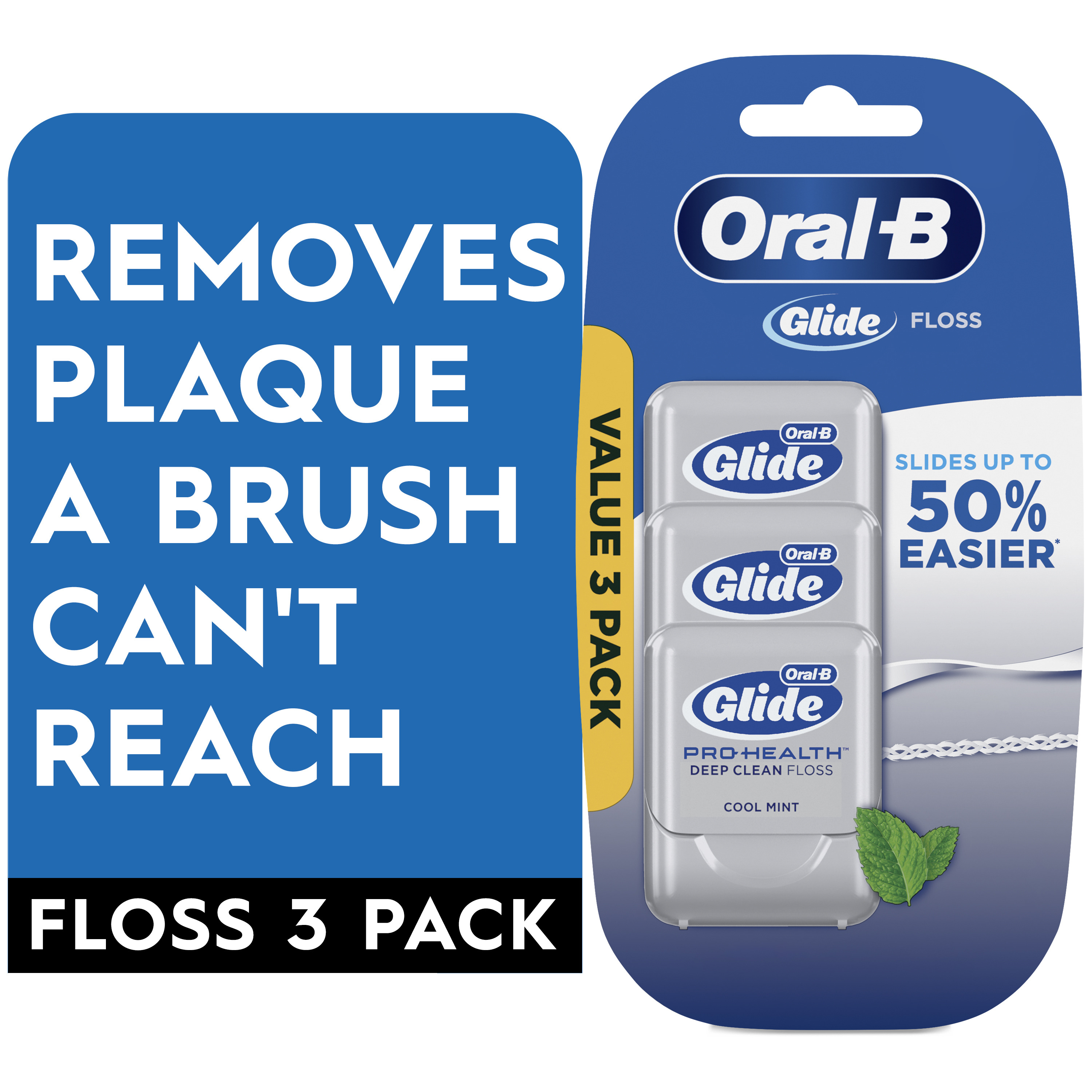 REACH Unflavored Waxed Dental Floss, 55 yds - Walmart.com