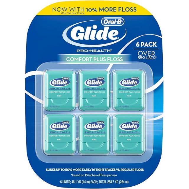 Oral-B Glide Comfort Plus Mint-Flavored Floss, 6 pk. AS - Walmart.com