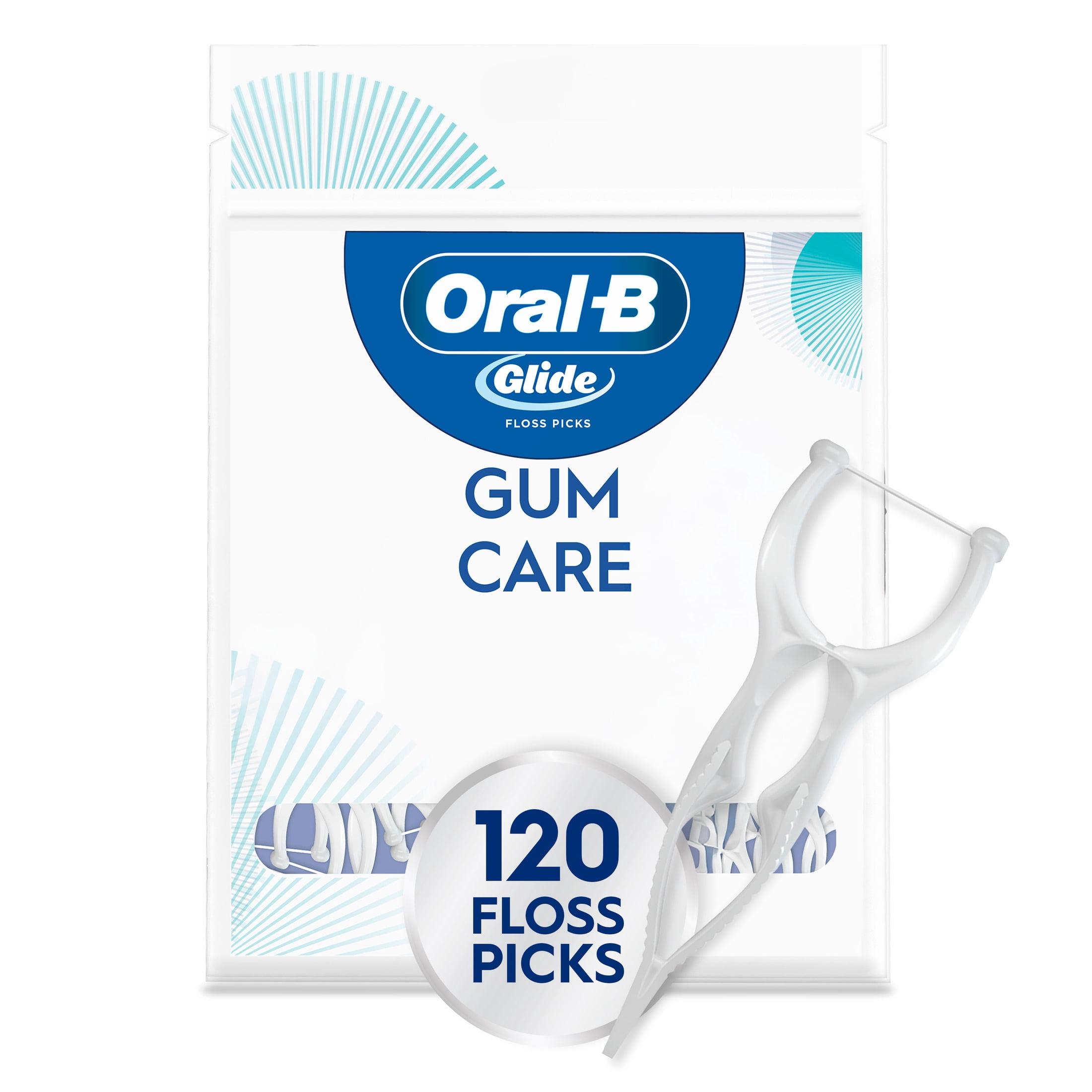 Oral-B Glide Gum Care Dental Floss Picks, Tension Control, 120 Picks ...