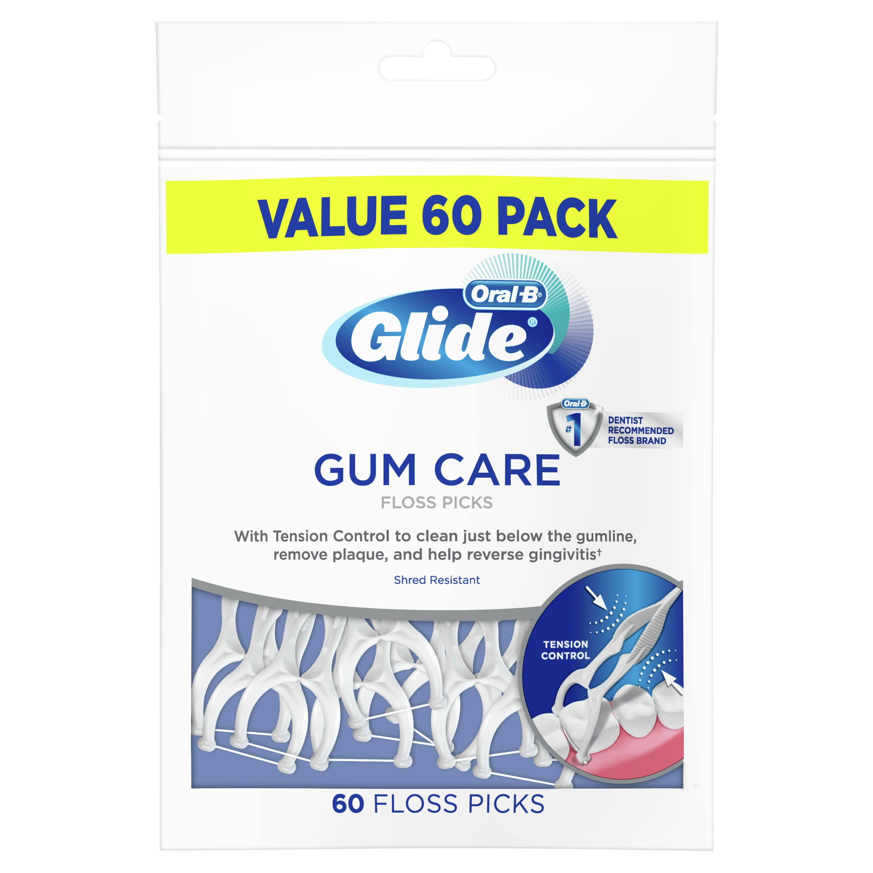 Oral-B Glide Gum Care Floss Picks Tension Control Reverse Gingivitis ...