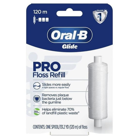 Oral-B Glide PRO Floss Refill 120m with Microbead Technology for Gentle ...