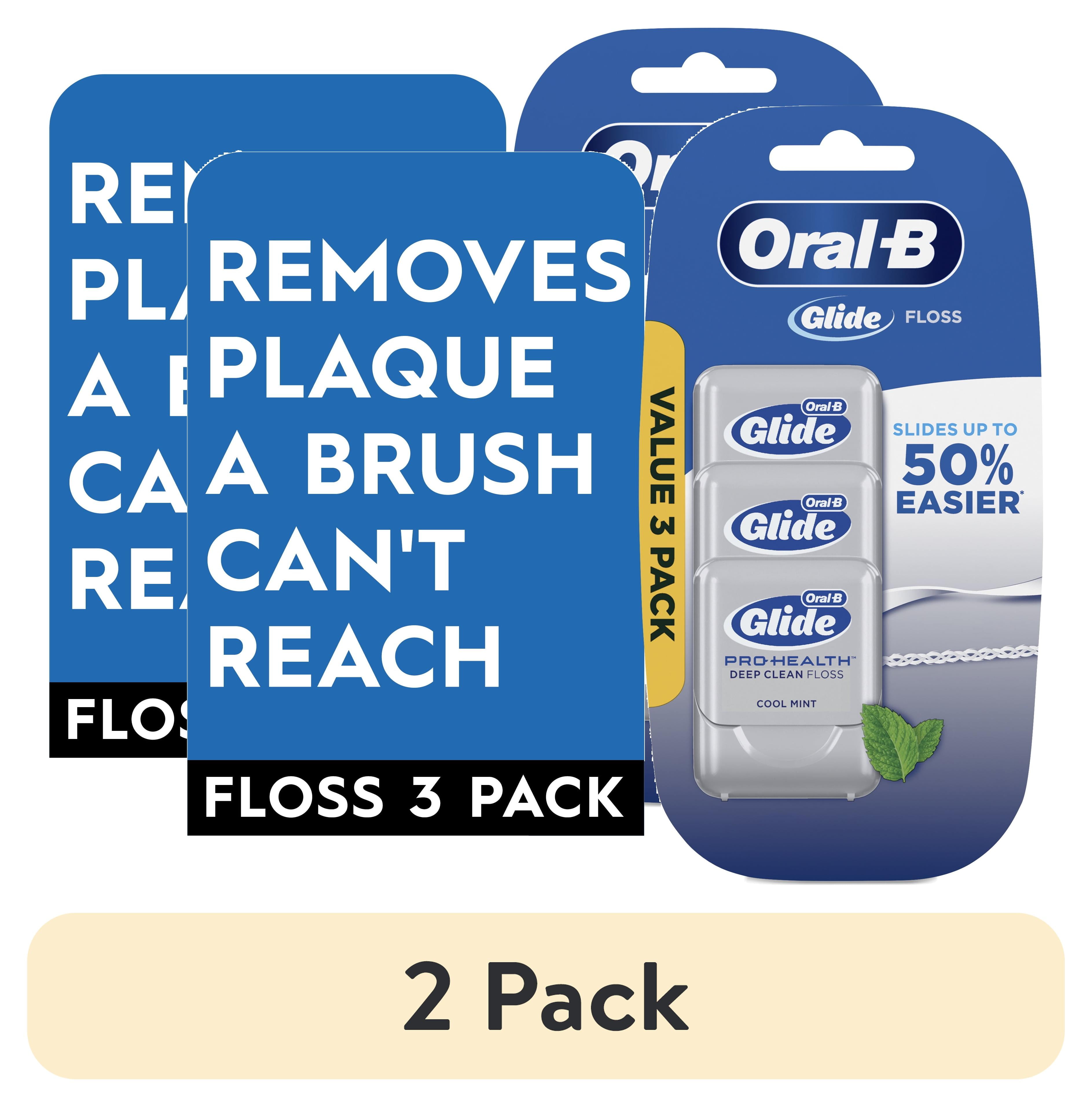 (2 pack) Oral-B Glide Pro-Health Deep Clean Waxed Dental Floss, Cool ...