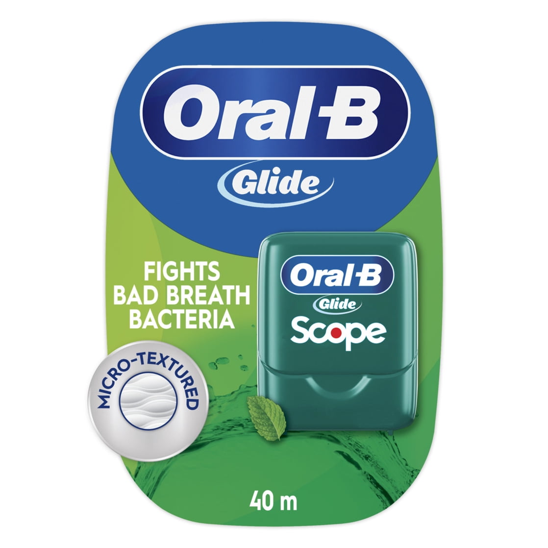 Oral-B Glide w Scope Flavor, Mint Dental Floss, 40 meters - Walmart.com