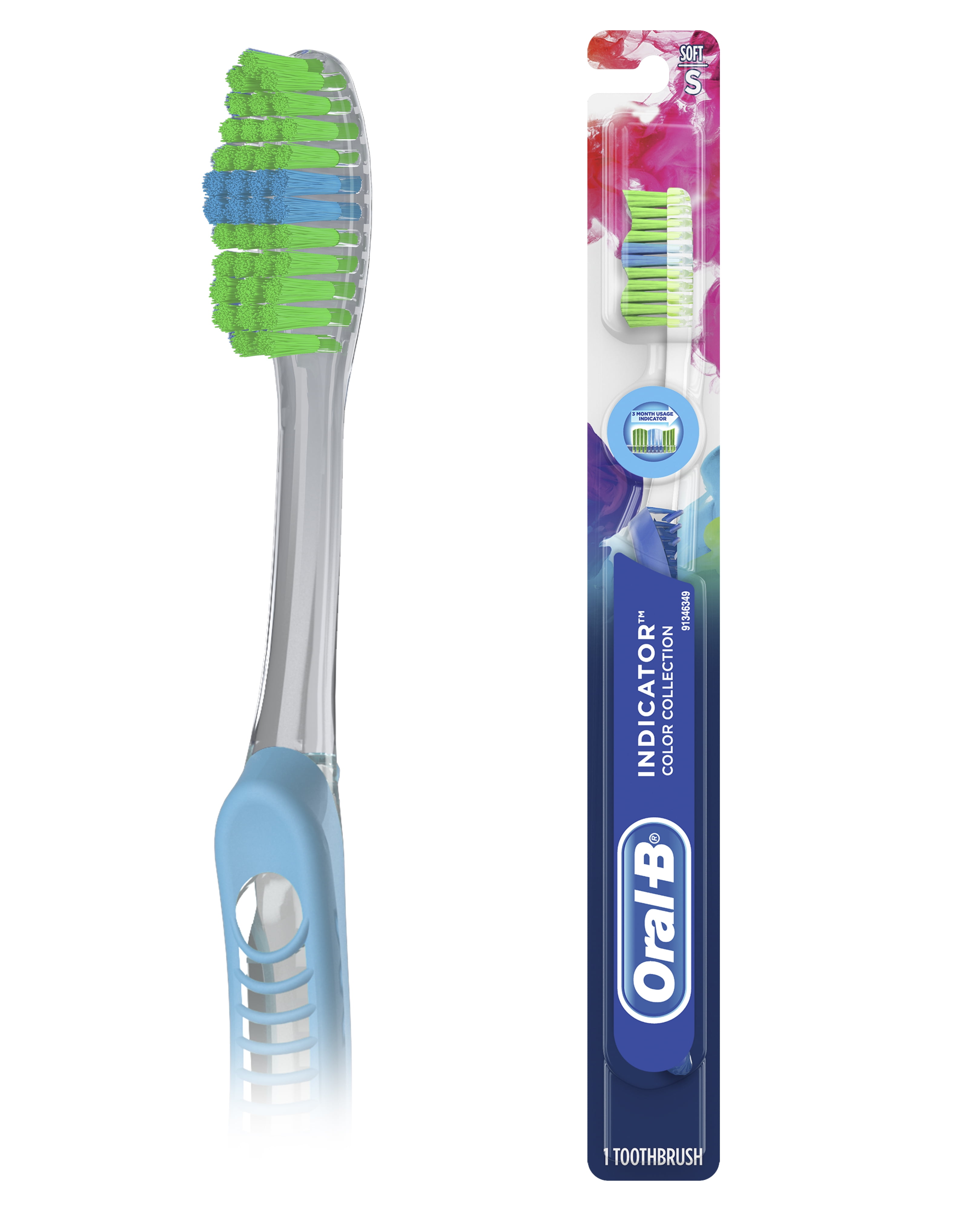 Oral-B Indicator Contour Clean Manual Toothbrush, Soft, Comfort Fit ...