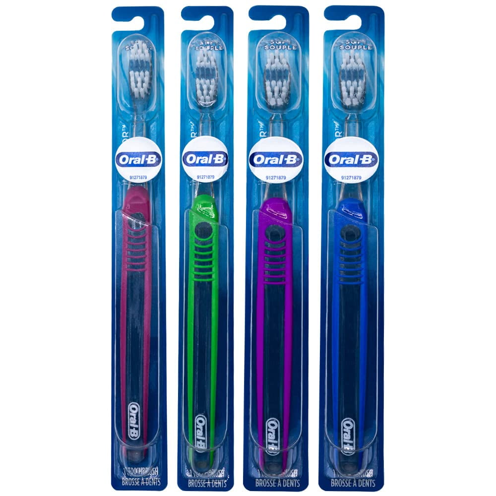 Oral-B Indicator Flat Trim Toothbrush, 30 Soft (Colors Vary) - Pack of ...