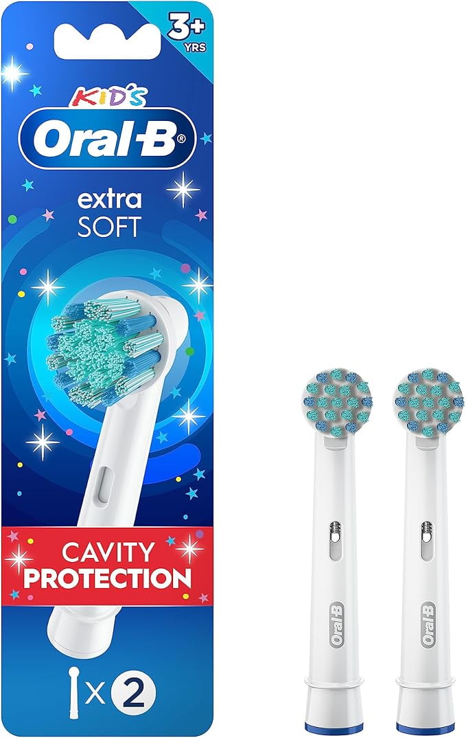 Oral-B Kids Extra Soft Replacement Brush Heads, 2 Count, Cavity ...