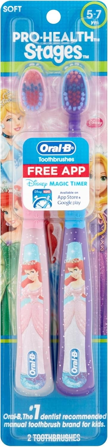 Oral-B Kids Manual Toothbrushes Disneys Princess Characters, Assorted ...