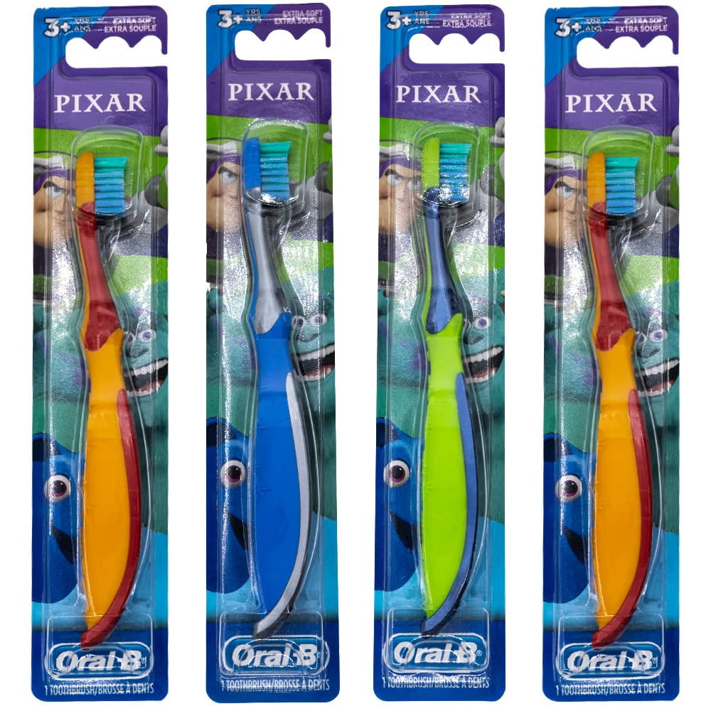 Oral-B Pediatric Kids Toothbrush, Disney Pixar Design, Extra Soft for ...