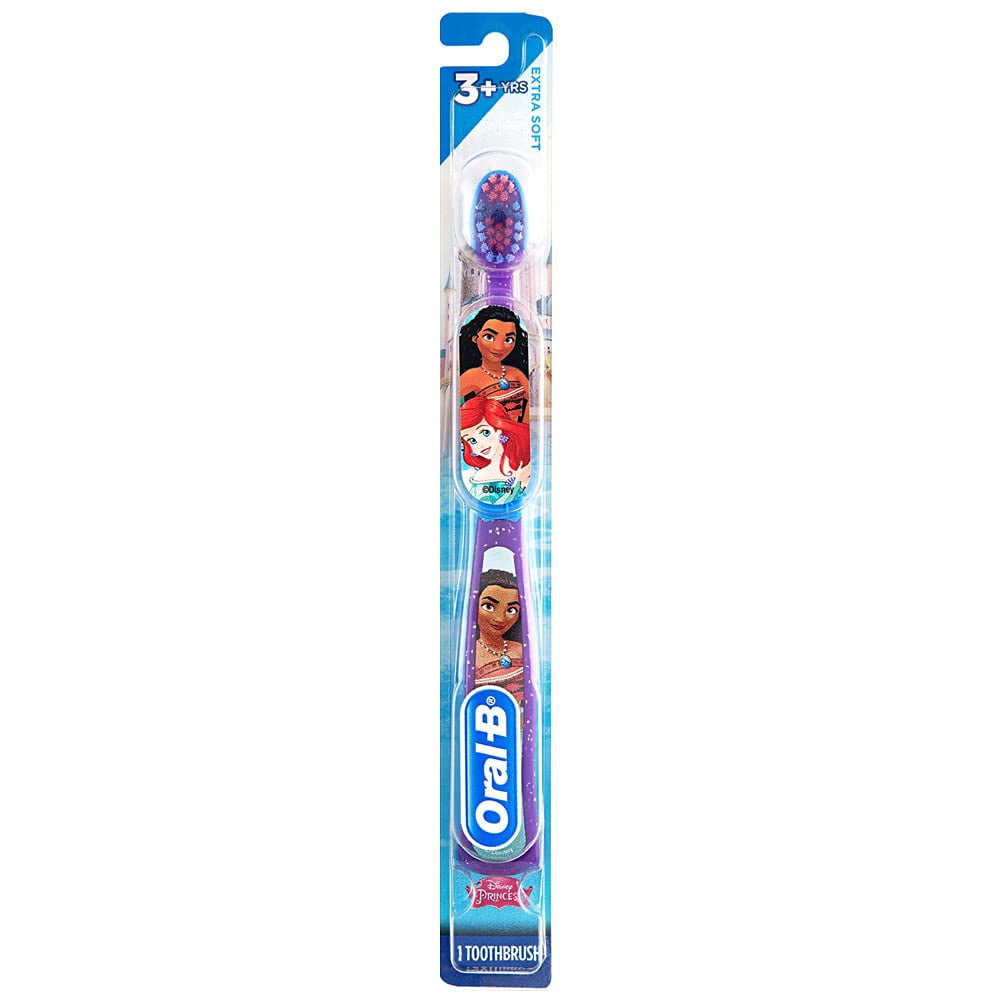 Oral-B Princess Toothbrush for Little Girls, Children 3+, Extra Soft ...