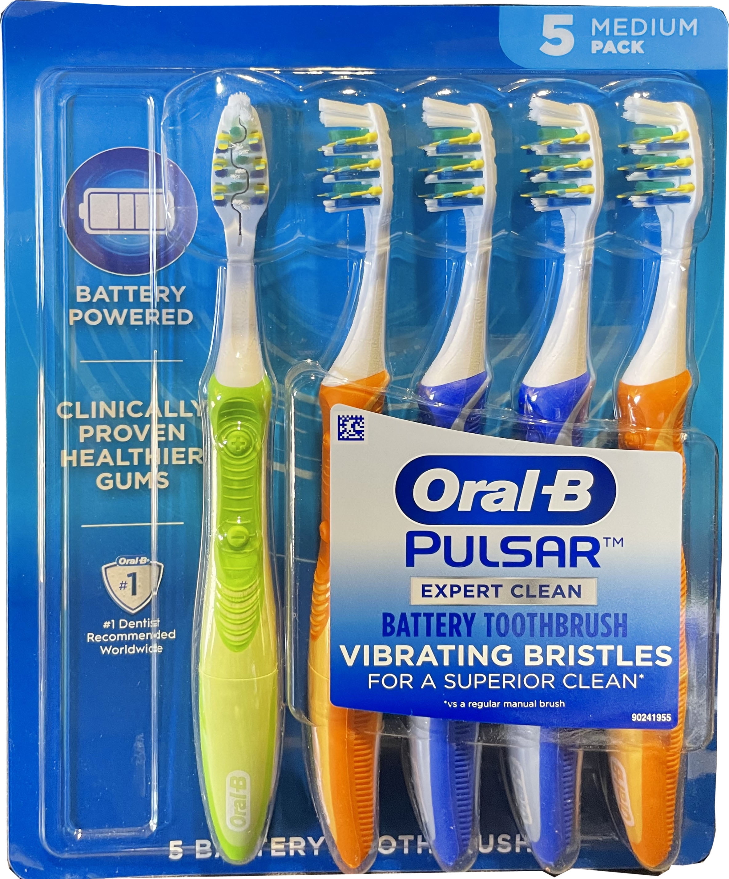 Oral-B Pulsar 3D White Vibrating Bristles Battery Power Toothbrush ...