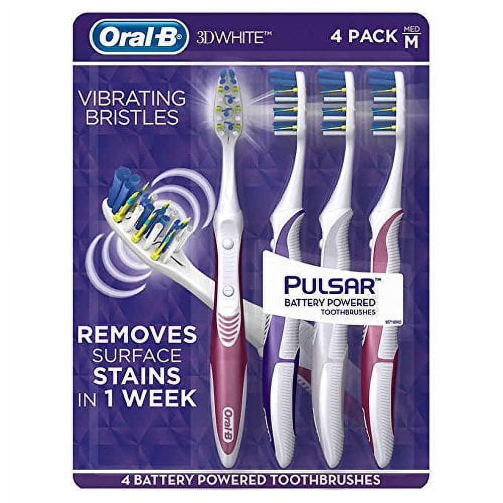 Oral-B Pulsar Pro-Health Toothbrush with Vibrating Bristles, Medium, 4 ...