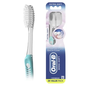 Oral-B Gum Care Compact Toothbrush, Ultra Soft for Teeth, 2 Count ...