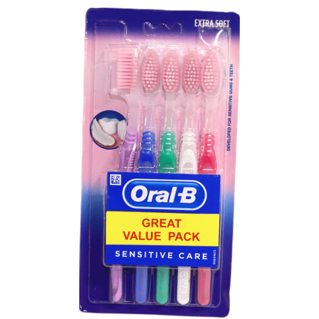 Oral-B Sensitive Care Toothbrush, Extra Soft (Pack Of 5) - Walmart.com Oral-B Sensitive Care Toothbrush, Extra Soft (Pack Of 5) - Walmart.com