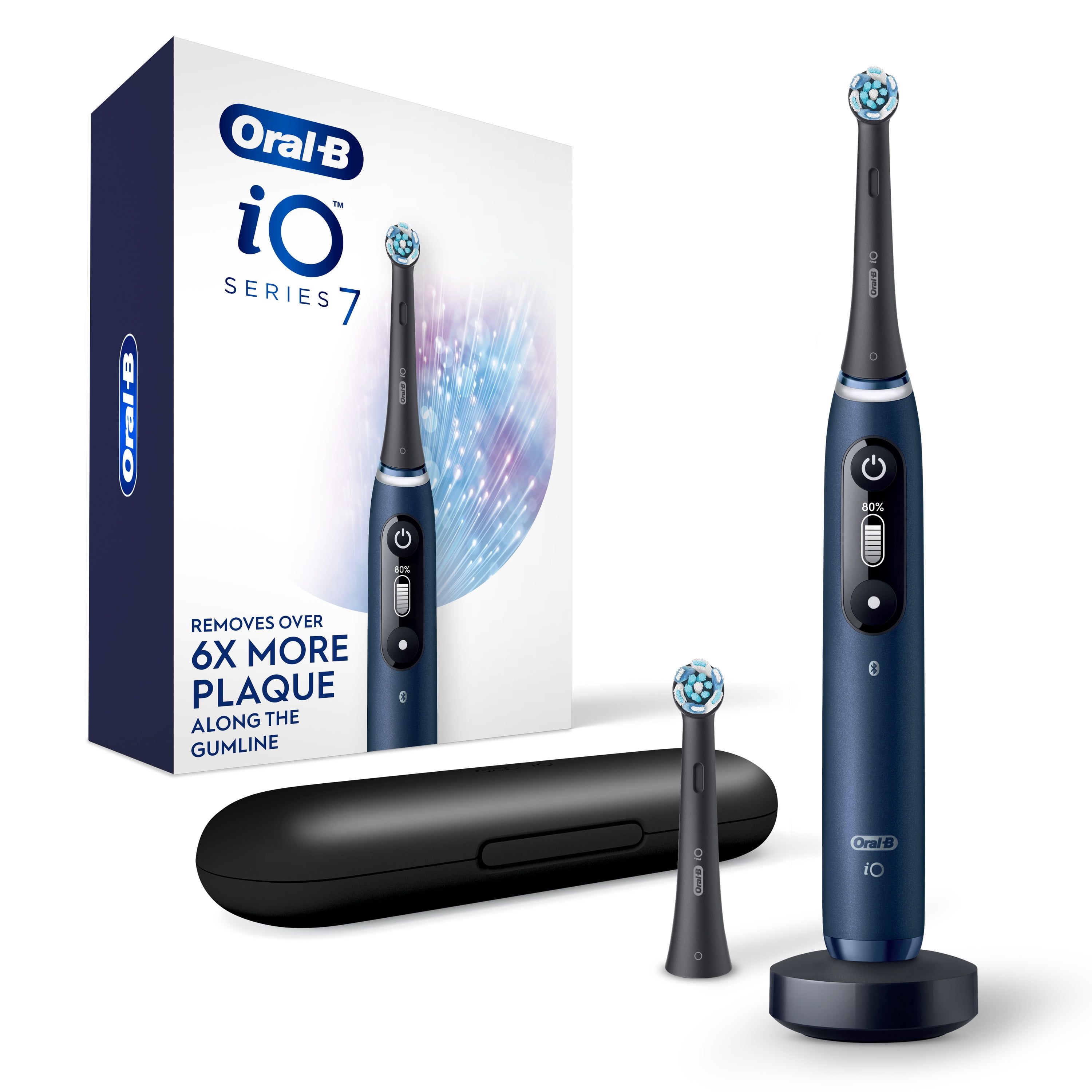 Oral-B iO Series 7 Electric Toothbrush with 2 Brush Heads, Sapphire ...