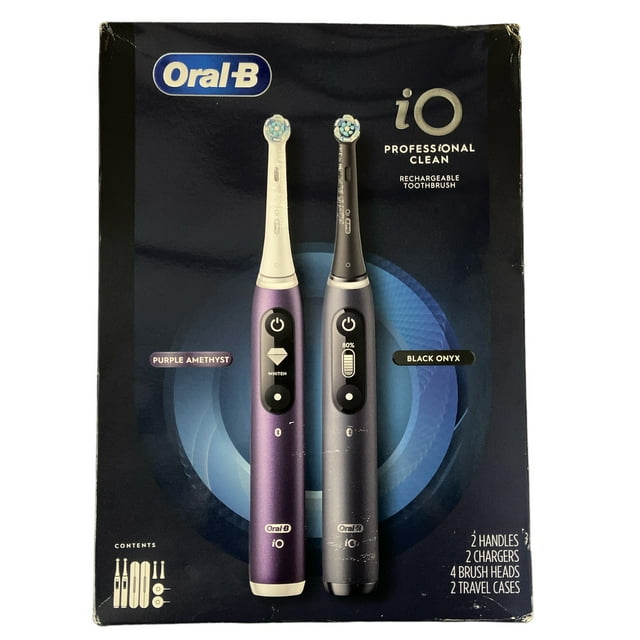 Oral-B iO Series 7s Electric Toothbrush, 4 Heads (Purple Amethyst ...