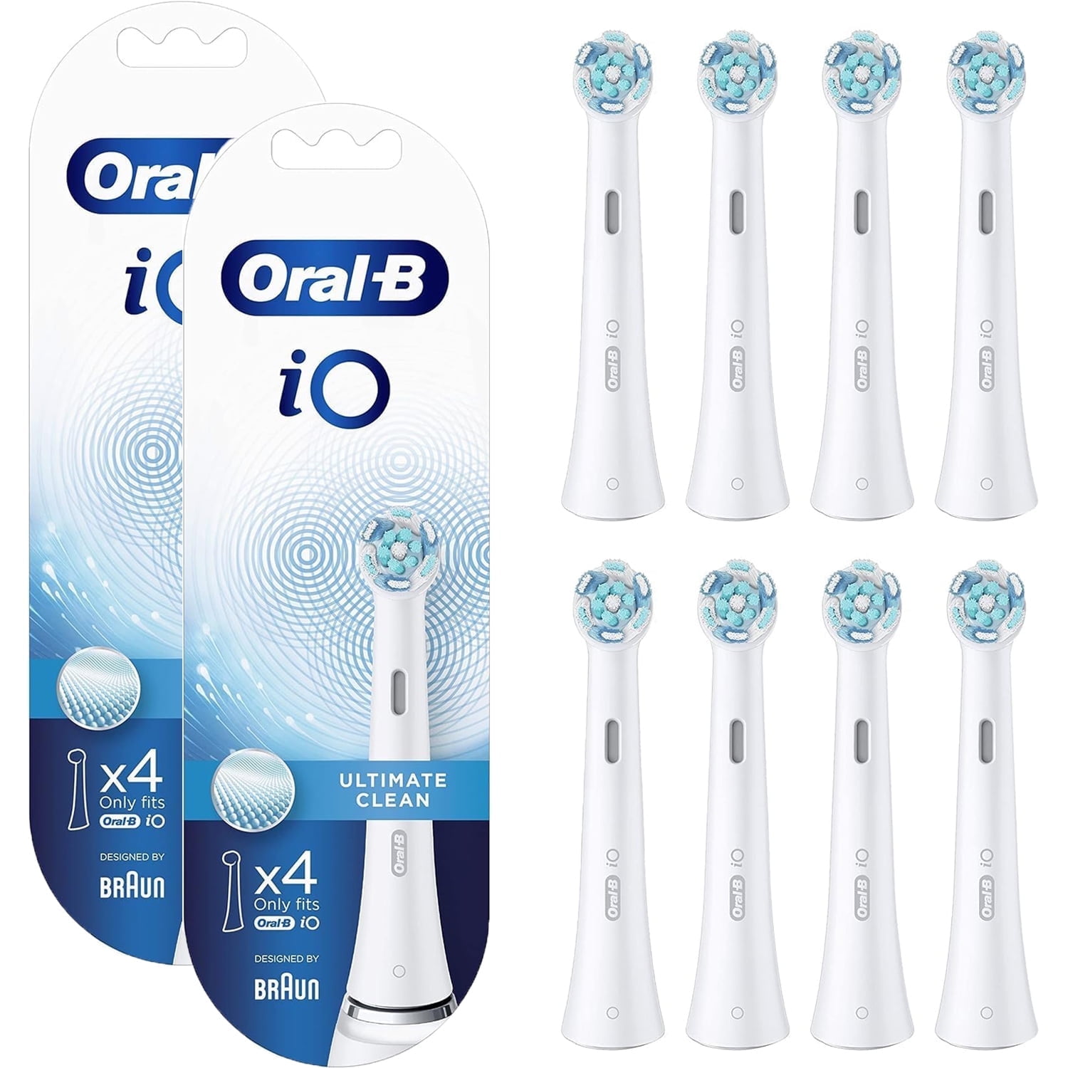 Compatible with Oral-B iO Ultimate Clean Electric Toothbrush Brush Heads, Twisted and Angled ...