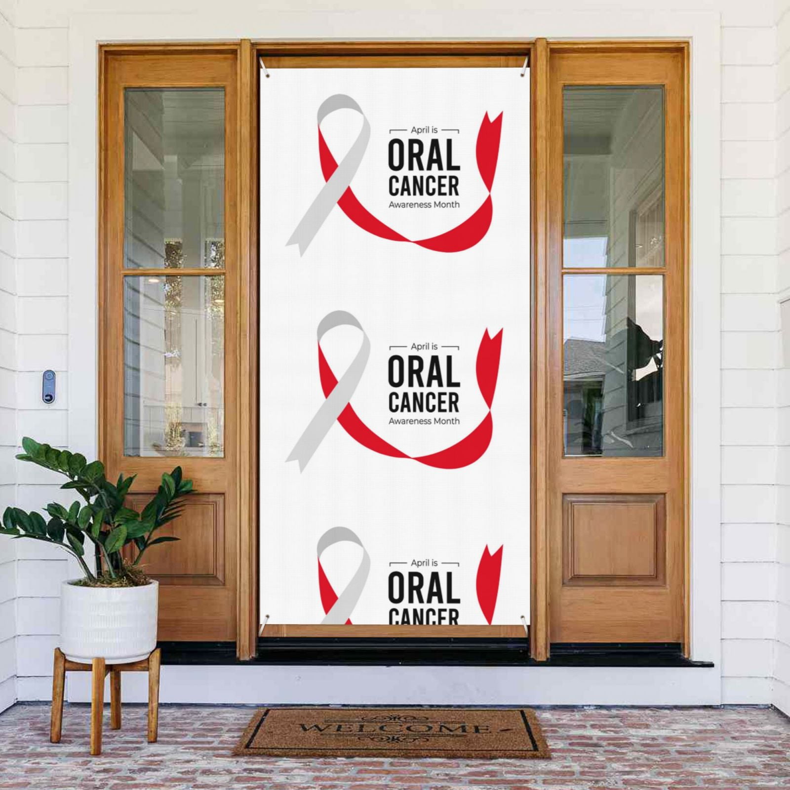 Oral Cancer Awareness Month Door Cover Decoration Backdrop Banner Porch ...