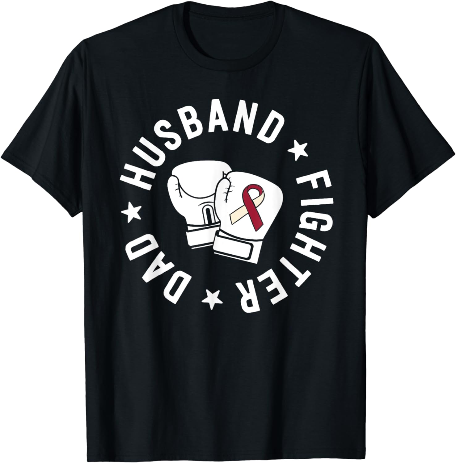 Oral Cancer Awareness Throat Head Neck Dad Husband Fighter T-Shirt ...