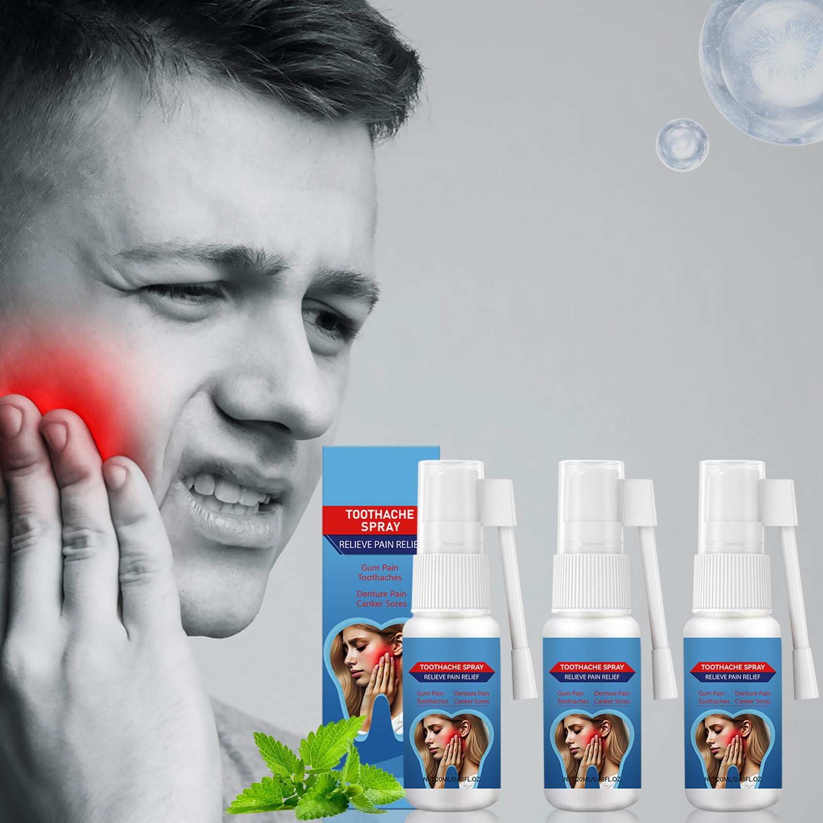 Oral Care Spray,Pain Spray,Canker Sores Tissue,Effective Prevention of ...