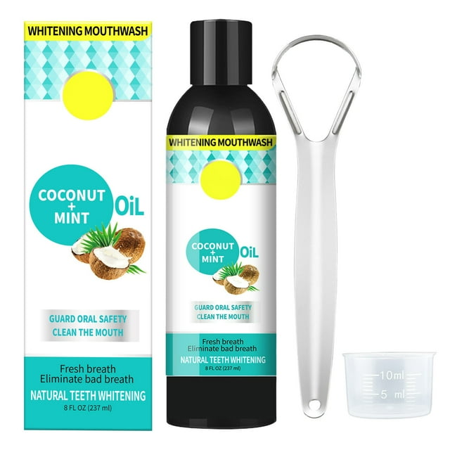 Oral Care With Coconut Oil Mouthwash For Cleaning And Teeth 237ML ... Oral Care With Coconut Oil Mouthwash For Cleaning And Teeth 237ML ...