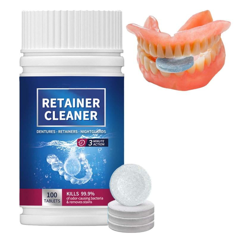 Oral Cleaning Care 100 Tabs Denture Cleaner Tablet Cleansing Tablet For ...