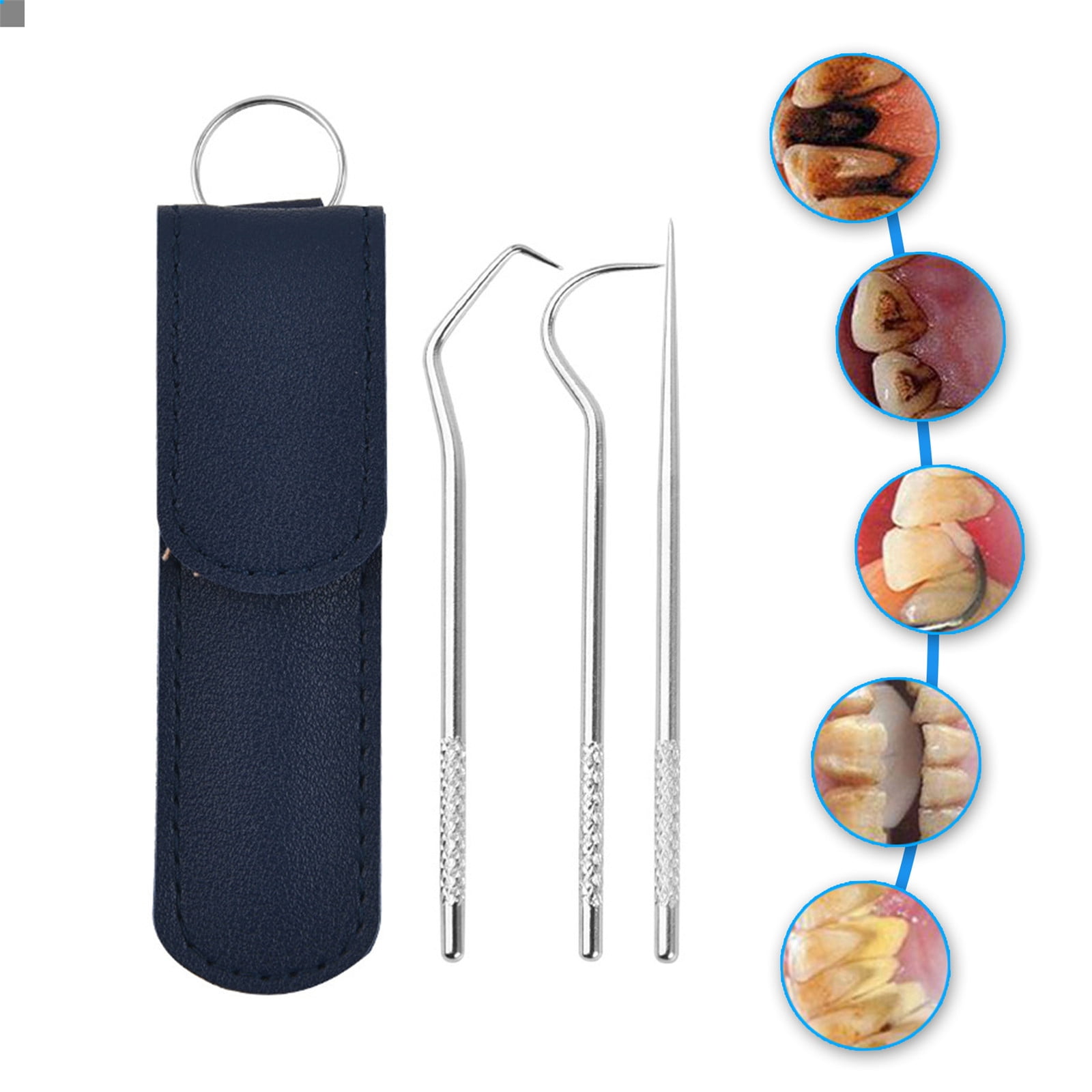 Oral Crochet Care Tool Stainless Steel Toothpick Portable Teeth Stone ...