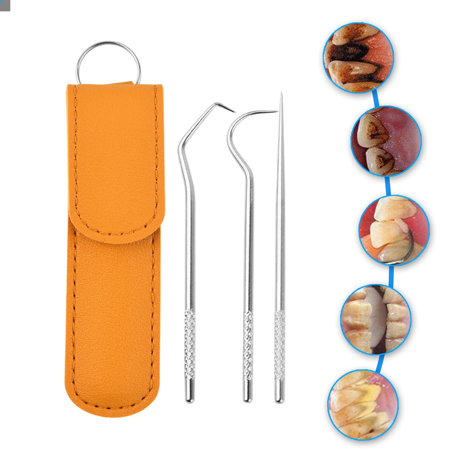 Oral Crochet Care Tool Stainless Steel Toothpick Portable Teeth Stone ...