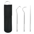 Oral Crochet Care Tool Stainless Steel Toothpick Portable Teeth Stone ...