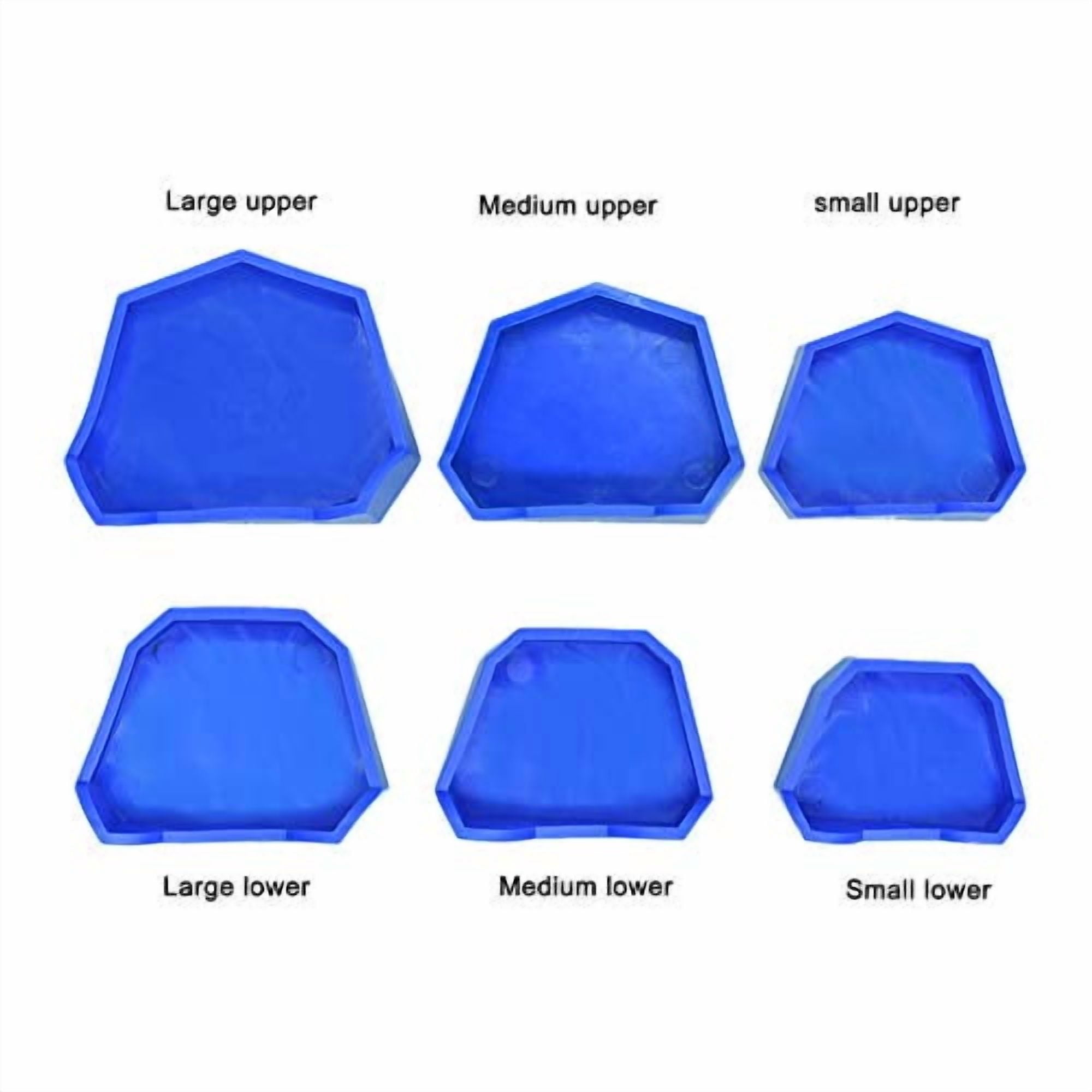 Oral Dentistry Dental Lab Model Former Base Molds Blue Color (6 Pcs ...