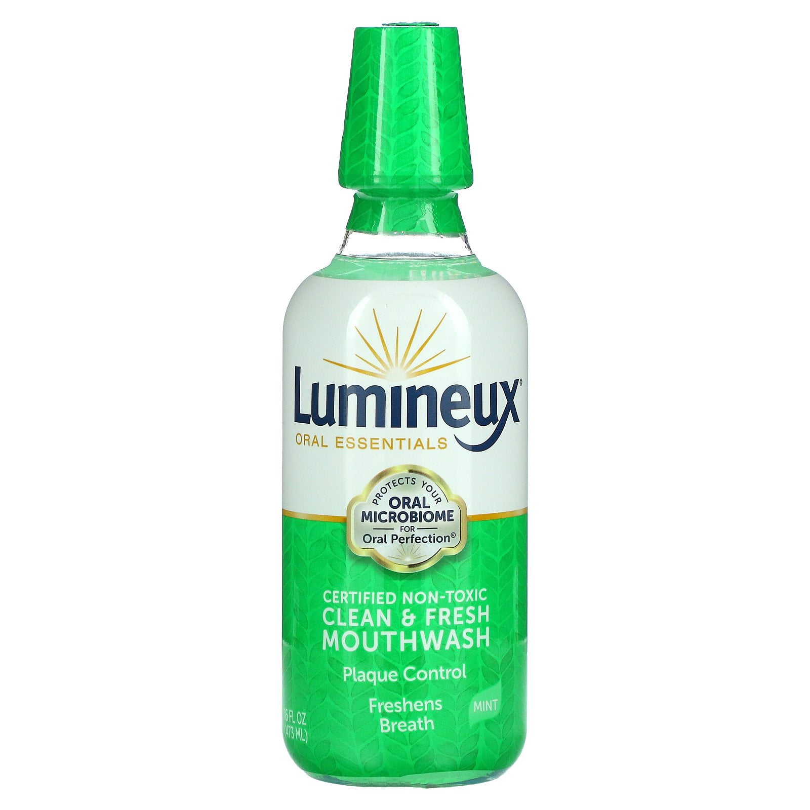 Lumineux Oral Essentials Vegan Mouthwash, Clean & Fresh Mint, 16 fl oz ...