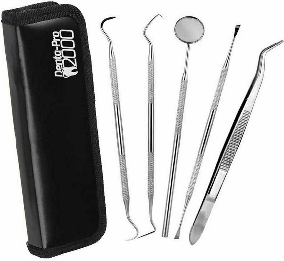 Oral Hygiene Kit Dental Set W/ Pick, Scaler, Plaque Remover, Mirror ...