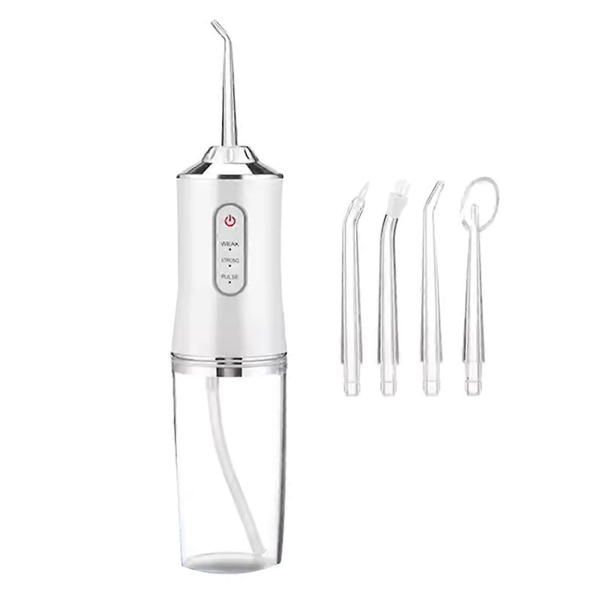 Oral Irrigator Dental USB Rechargeable Water Jet Floss Tooth Pick 4 Jet Tip 220ml 3 Modes Teeth ...