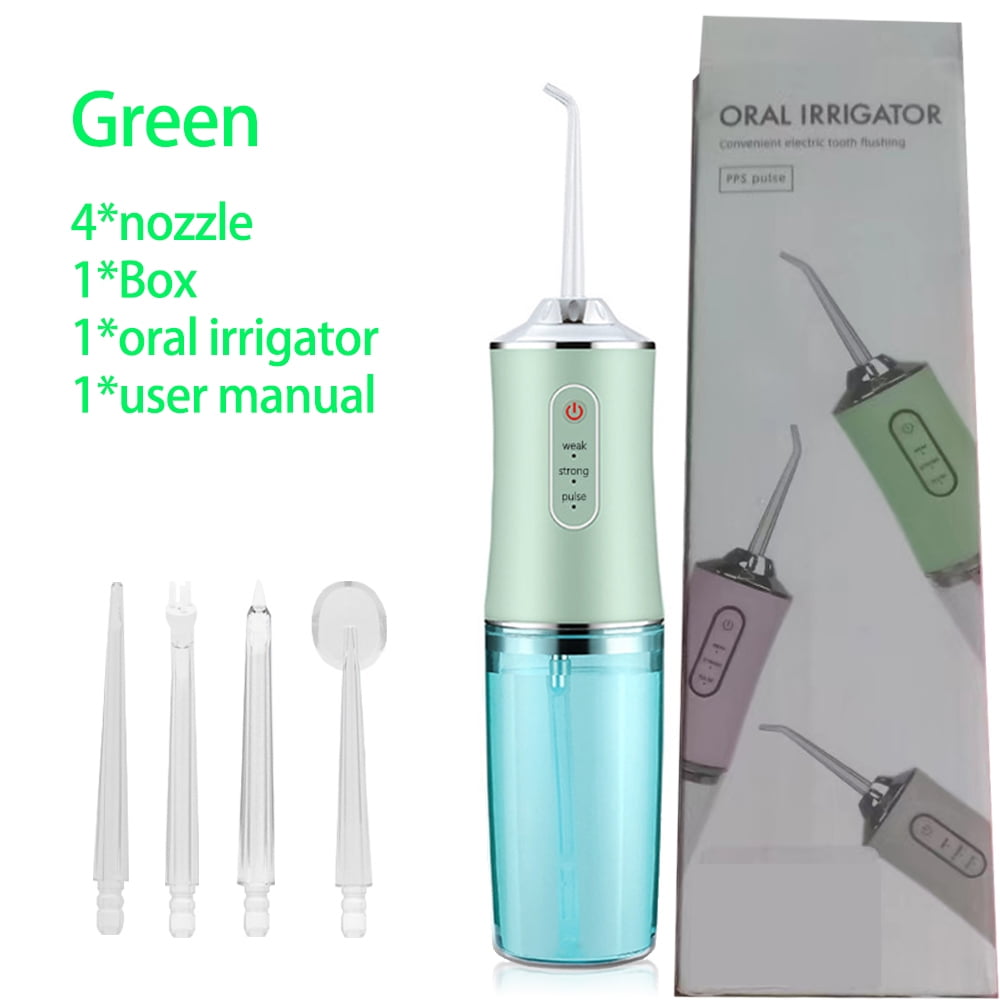 Oral Irrigator Portable Dental Water Flosser USB Rechargeable Water Jet Floss Tooth Pick 4 Jet ...