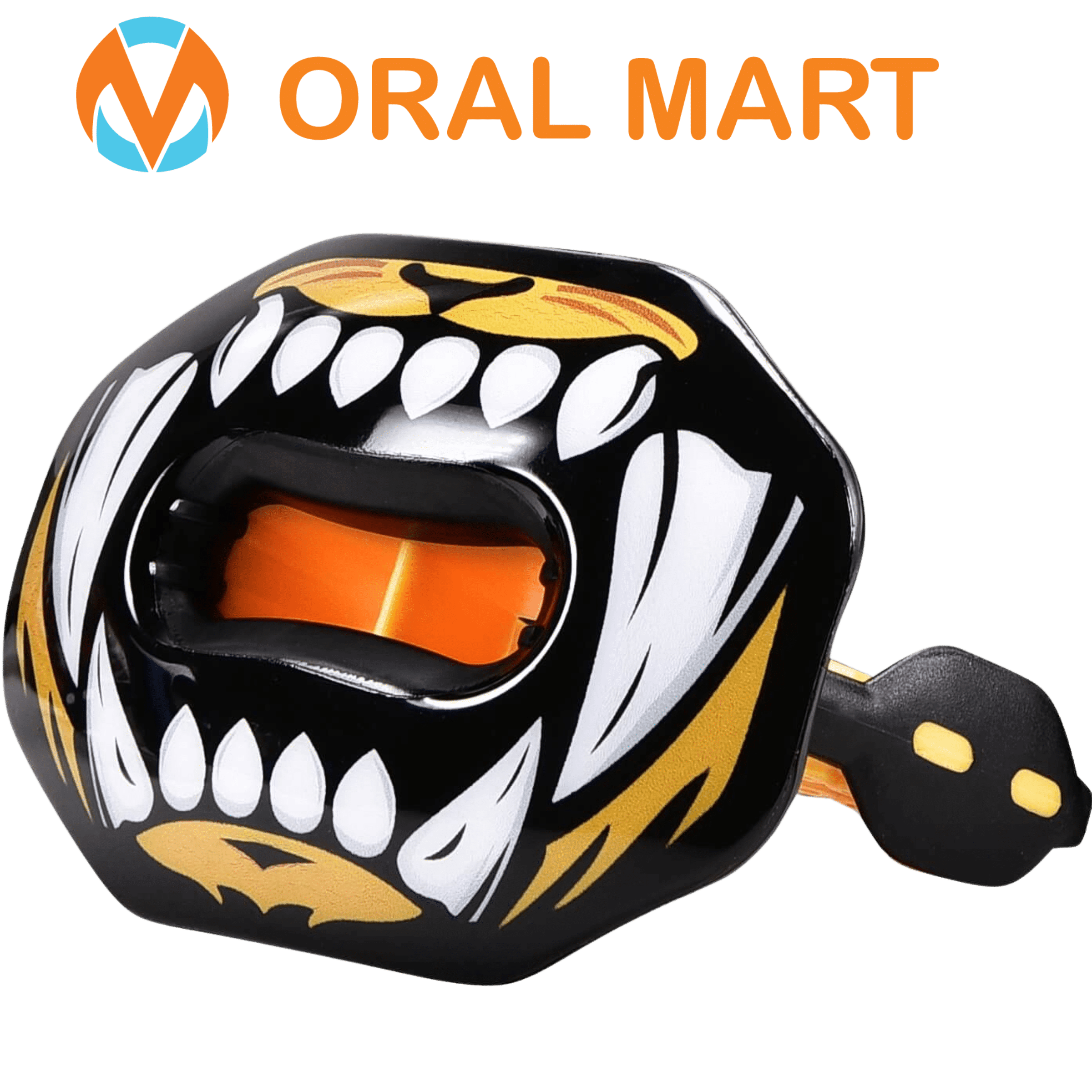 Oral Mart Youth Football Mouth Guard, Tiger Bite, Detachable Strap ...