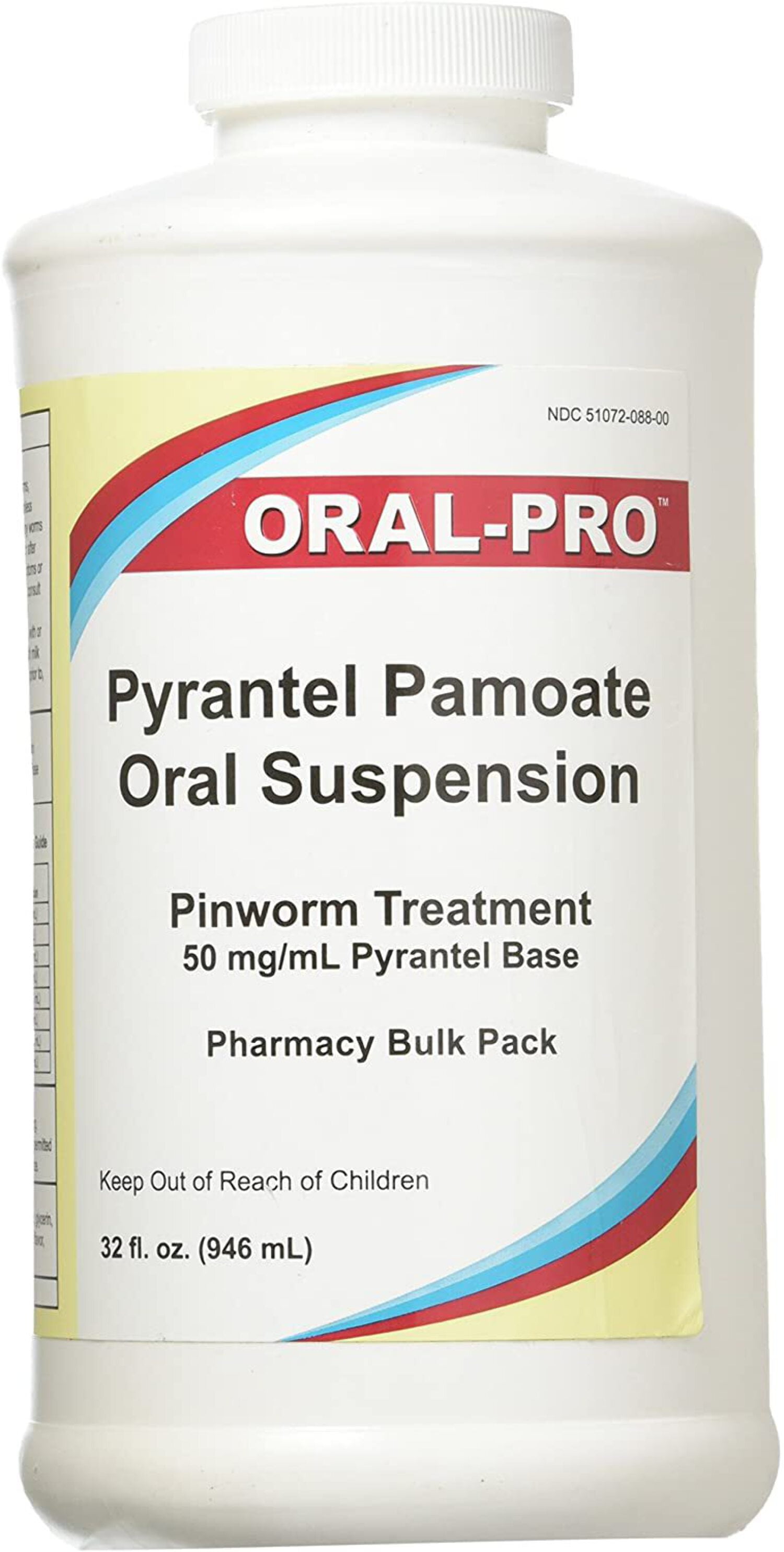 Oral-Pro Pyrantel Pamoate Vanilla Flavored 32 oz. Pinworm Dewormer, Pet ...