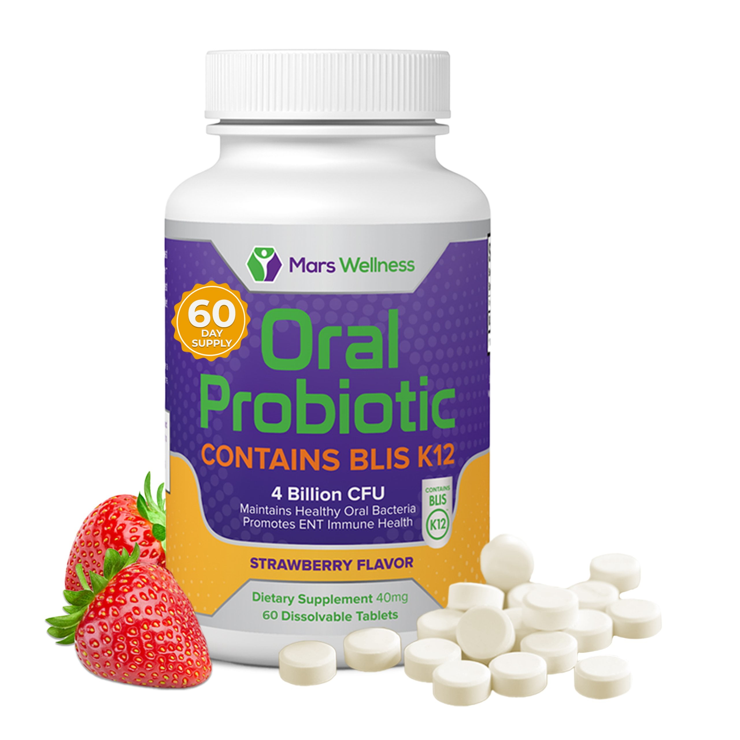 Mars Wellness Oral Probiotic, BLIS K12, Bad Breath Mouth Treatment ...