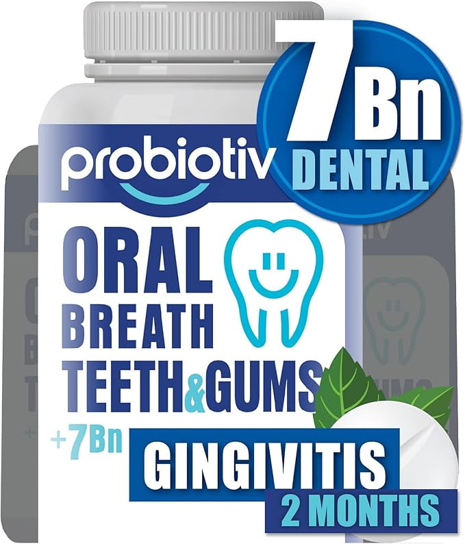 Oral Probiotics for Mouth Bad Breath 7 Billion CFU - Chewable Dental ...