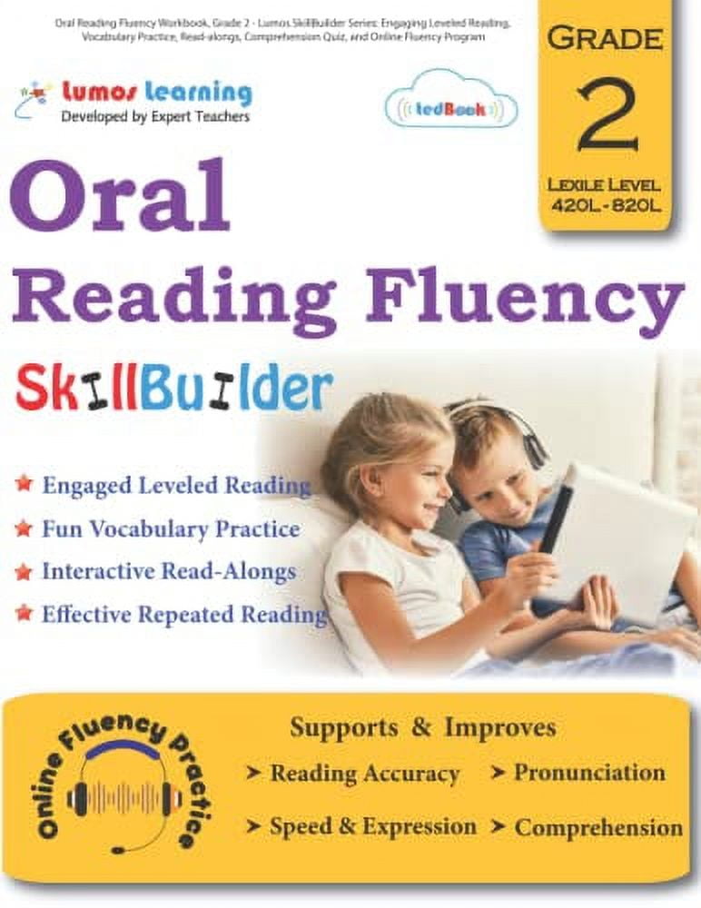 Pre-Owned Oral Reading Fluency Workbook, Grade 2 - Lumos SkillBuilder ...