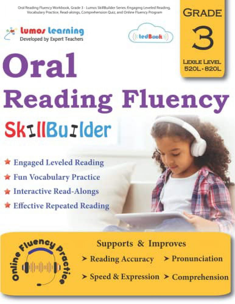Pre-Owned Oral Reading Fluency Workbook, Grade 3 - Lumos SkillBuilder ...